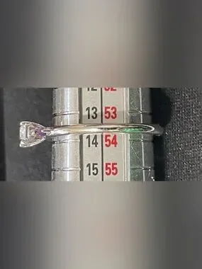 Jewelry | New Sterling Silver Emeraldcut Clear Stone Ring With Purple ...
